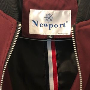 Newport | Jackets & Coats | Mens Maroon Bomber Lightweight Coat Xl ...